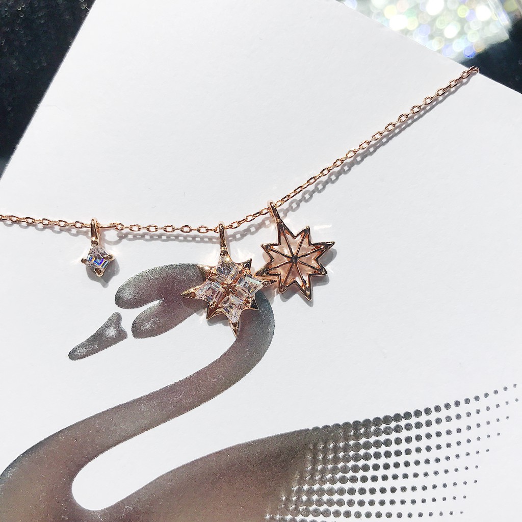 Swarovski สวารอฟส ของแท้ 100 SWA SYMBOL ดาวโรแมนติกเครื่องประดับสร้อยคอ ...