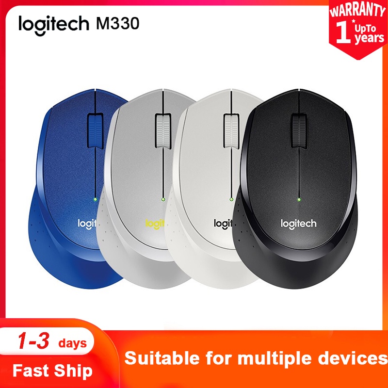 Logitech M330 Silence Wireless Mouse 2.4GHz USB Optical Tracking Plug ...