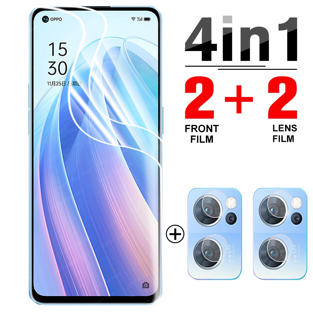 4 In 1 ฟิล์มไฮโดรเจลกันรอยหน้าจอสําหรับ Oppo Reno7 5G Reno7 Reno 7 Pro Se 7Pro 7Se 5G - buyfun ...