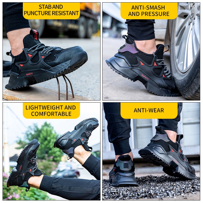 Men Puncture-Proof Safety Shoes Work Boots Steel Toe Men39s ...