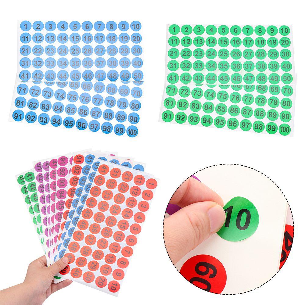 TOP 10 Sheet Art Number Sticker Handmade Sealing Stickers Digital Label ...