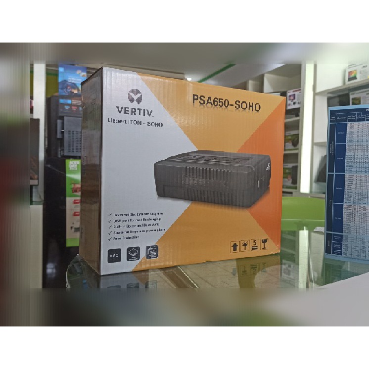 VERTIV เครื่องสำรองไฟ UPS 650VA/390W รุ่น VTV-PSA650-SOHO | Shopee Thailand