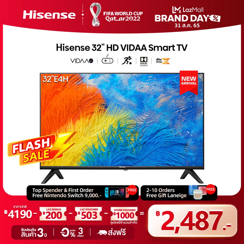 HISENSE SMART TV 4K UHD 75 นิ้ว Premium UHD TV รุ่น 75A7G B Grade - newworld3t - ThaiPick
