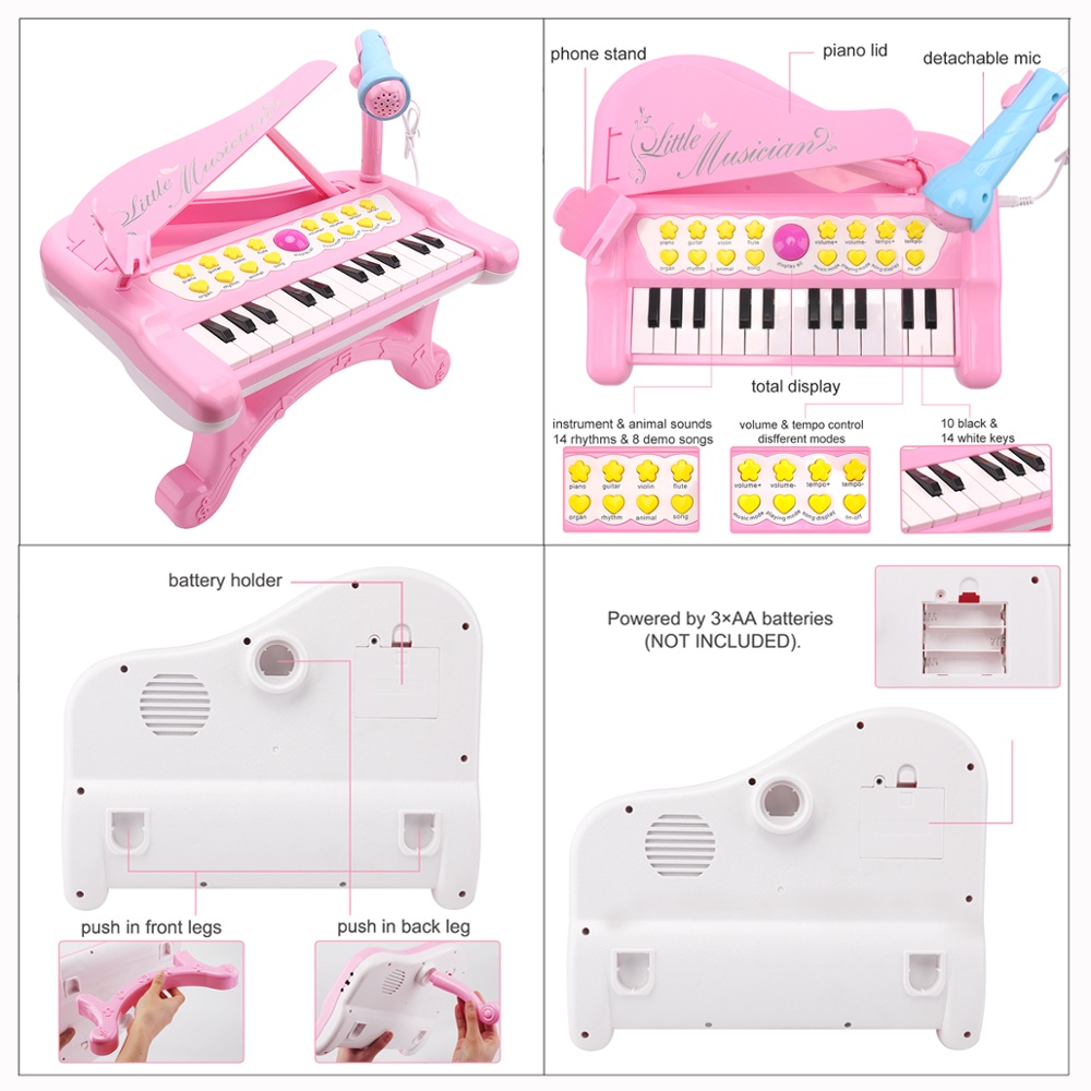 BElectronic Musical Piano Education Instruments Microphone Keyboard for ...