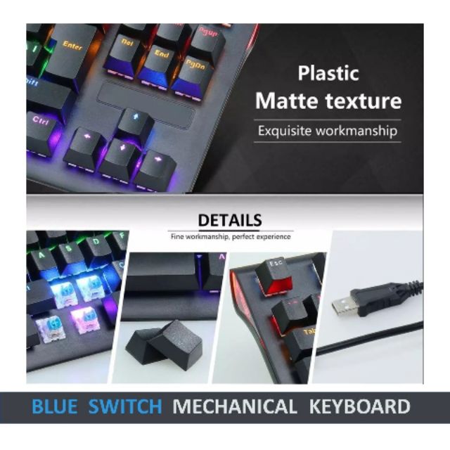 MECHANICAL BLUE SWITCH KEYBOARD (Mechnical แท้) - k.varit - ThaiPick