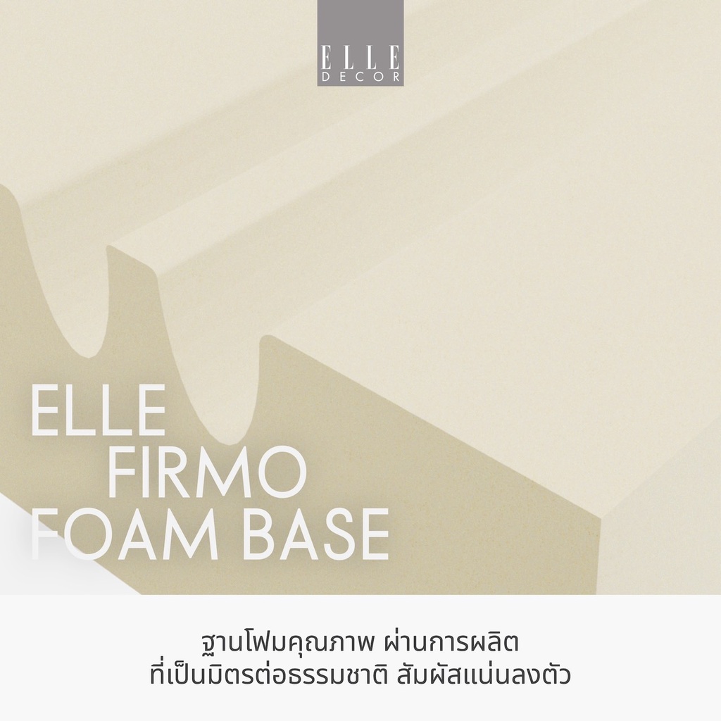 Elle Decor ที่นอนยางพาราแท้ 100 (สเปคแน่นสบาย) รุ่น Emilie Basic หนา 8 นิ้ว ฟรีของสมนาคุณตามขนาด ...