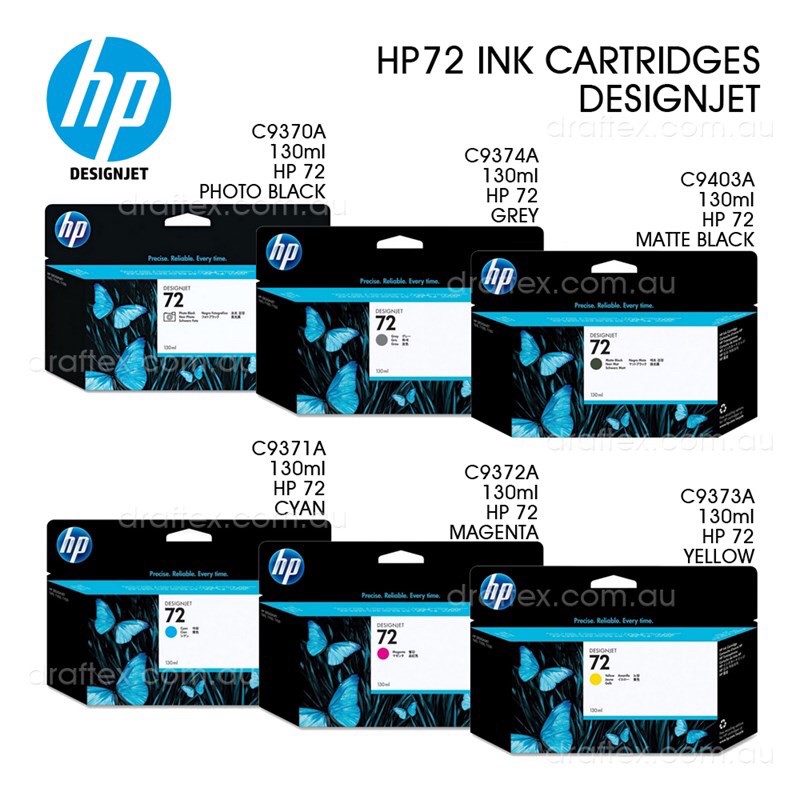 HP 72 ตลับหมึกอิงค์เจ็ทของแท้ (130 ml.)กดเลือกสีได้เลย ของใหม่ | Shopee ...