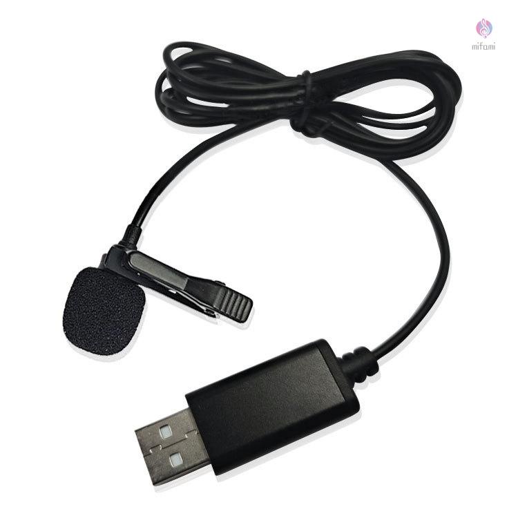 150cm Portable Mini Clip-on Omni-Directional Stereo USB Mic Microphone ...
