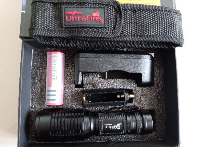 ไฟฉายแรงสูง Ultrafire SL101 28000 lumens xml t6 ไฟฉายเดินป่า ไฟฉายพกพาแรงสูง ไฟฉายเลนปรับลำแสง ...