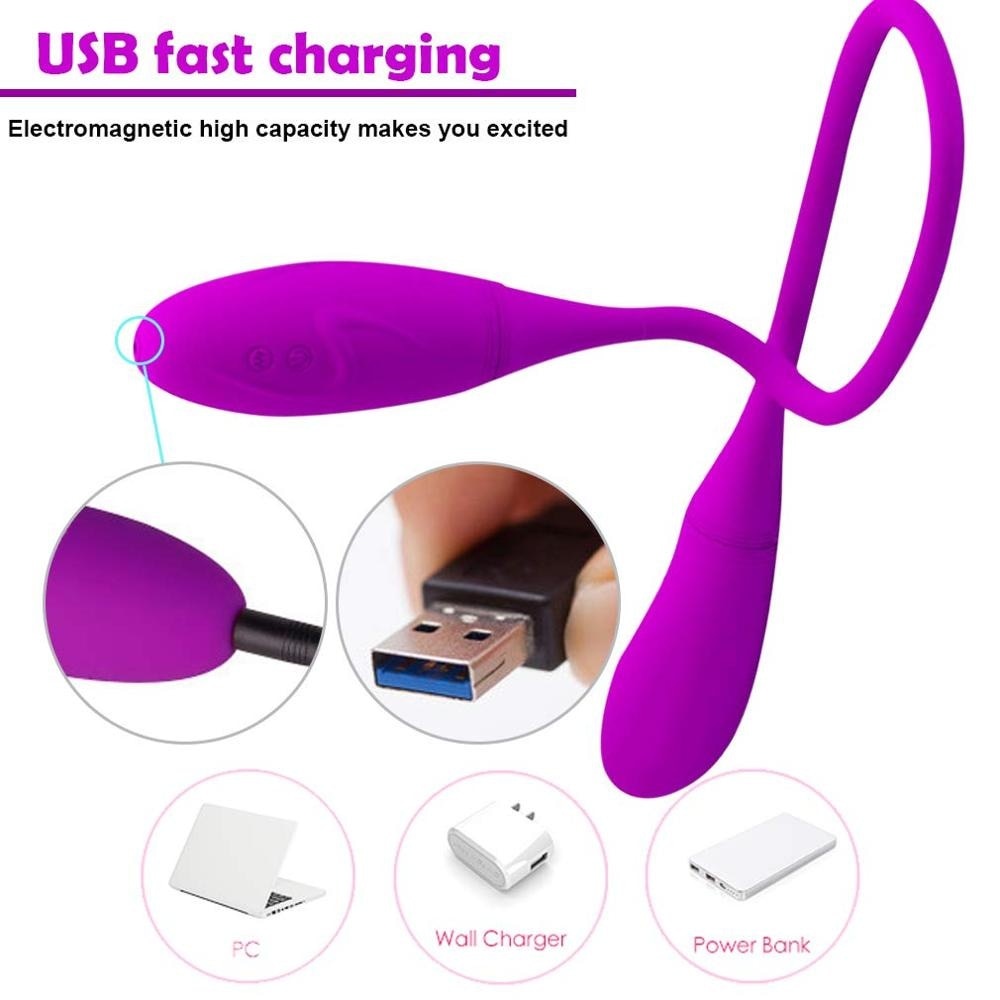 Sex Toys 7 Speed Dual Vibrator Function Usb Rechargeable Love Egg G