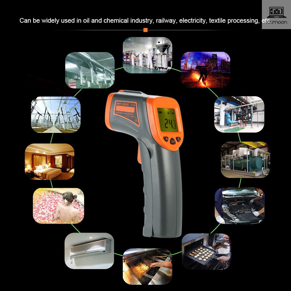 SMART SENSOR -32～380℃ 12:1 Portable Handheld Digital Non-contact IR ...