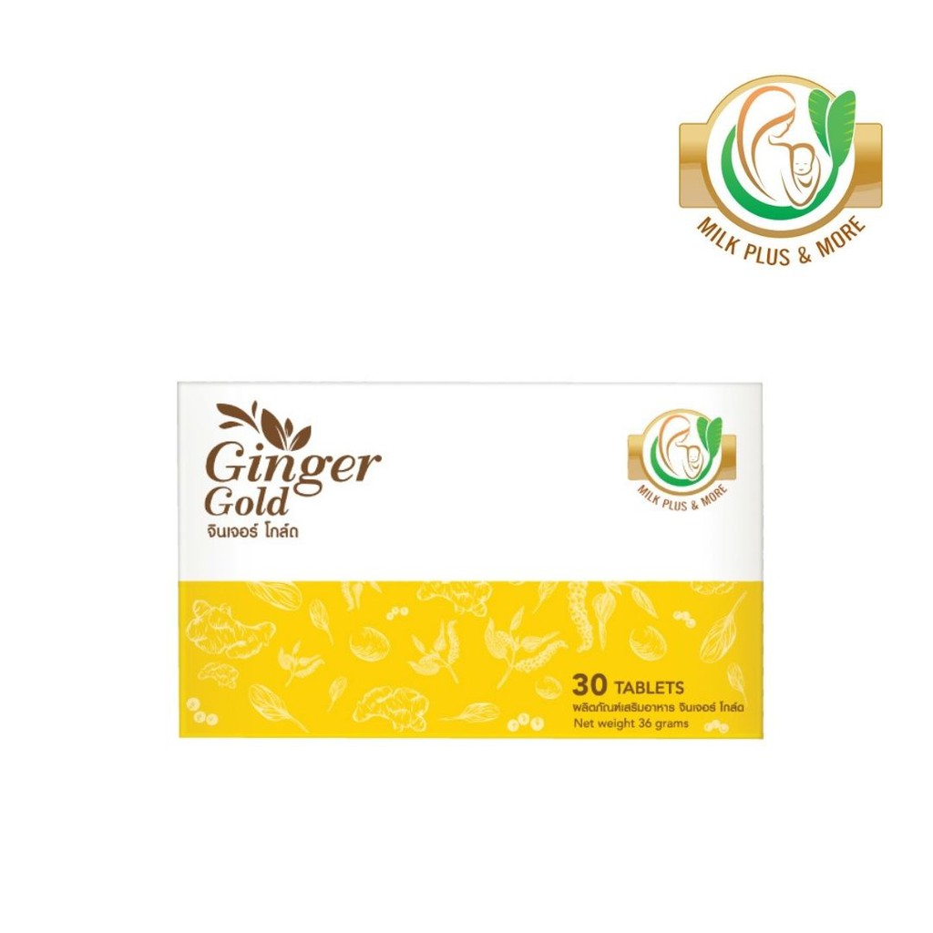 Ginger Gold จินเจอร์โกลด์ วิตามินเพิ่มน้ำนม 1กล่อง 30เม็ด บำรุงน้ำนม มี ...