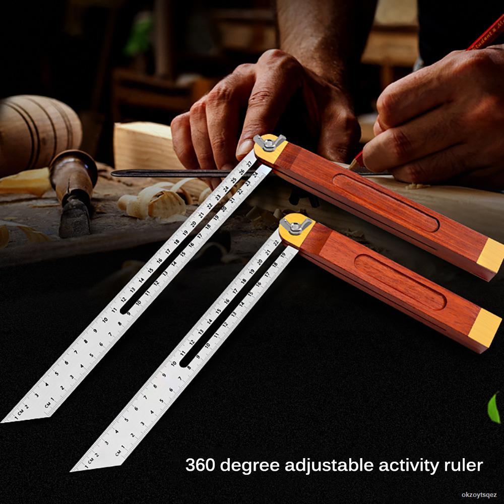 Angle Rulers Gauges Tri Square Sliding T Bevel With Wooden Handle Level ...