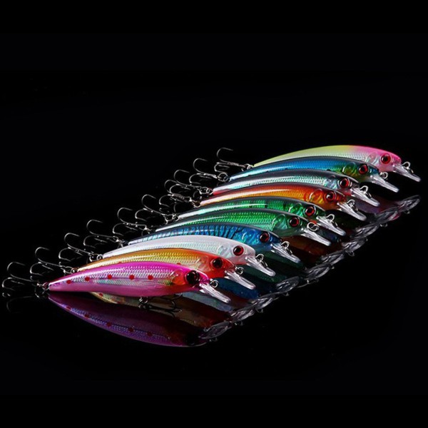 11CM/13.5G Fishing Lures Artificial Hard Baits Minnow Wobblers Crankbait 3D - meteor1.th - ThaiPick