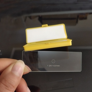 กล้องจุลทรรศน์0.01mm Otical Glass Microscoe Calibration Slides Eyeiece ...