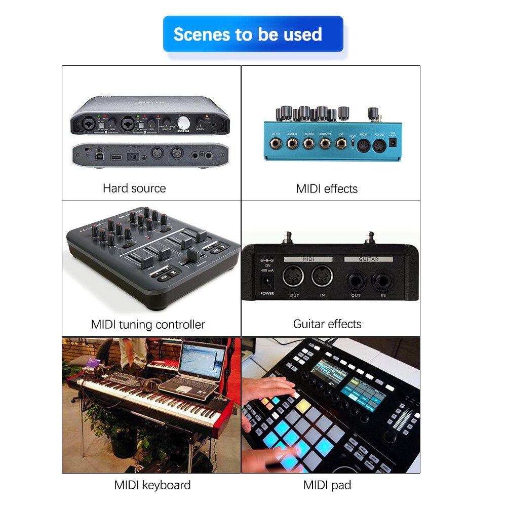 USB To MIDI Host กีตาร์ Effector MIDI Synthesizer MIDI เครื่องกำเนิด ...