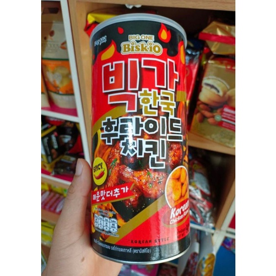 ขนมข้าวโพดอบกรอบ biskio รสไก่ทอดเกาหลี ขนาด 90 กรัม | Shopee Thailand