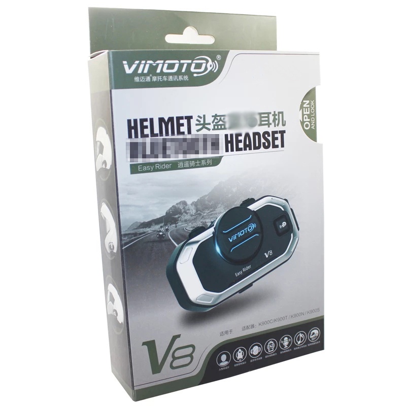English Version 2PCS Vimoto V8 Motorcycle Helmet Intercom Bluetooth ...