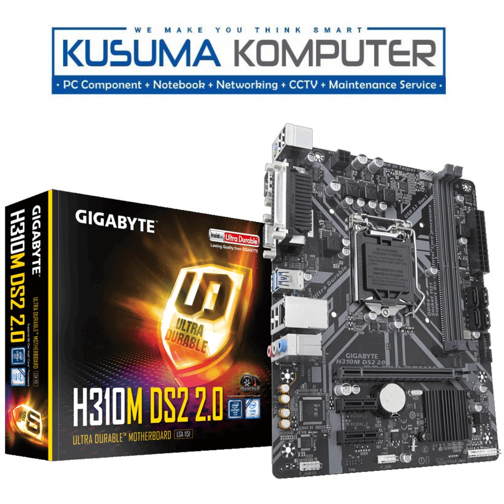 เมนบอร์ดอินเตลบอร์ด Gigabyte H310M DS2 2.0, DDR4 - kusumakomputer.th - ThaiPick