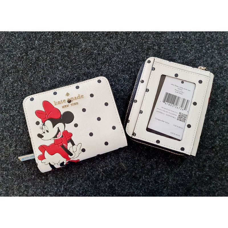 Disney x Kate Spade New York Minnie Mouse zip around wallet k4762 ...