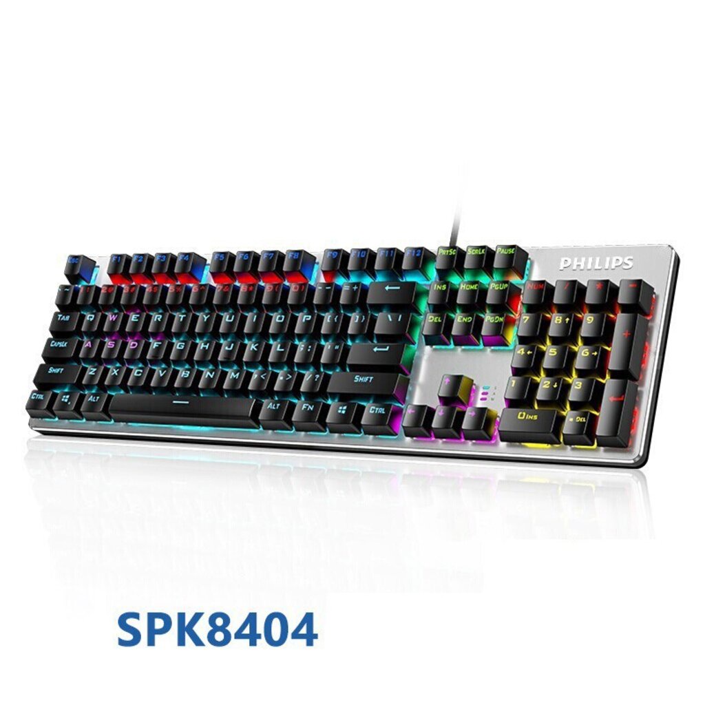 (กรุงเทพฯ ด่วน 1 ชั่วโมง)คีบอร์ดเกมมิ่ง RGB Philips Mechanical Gaming ...