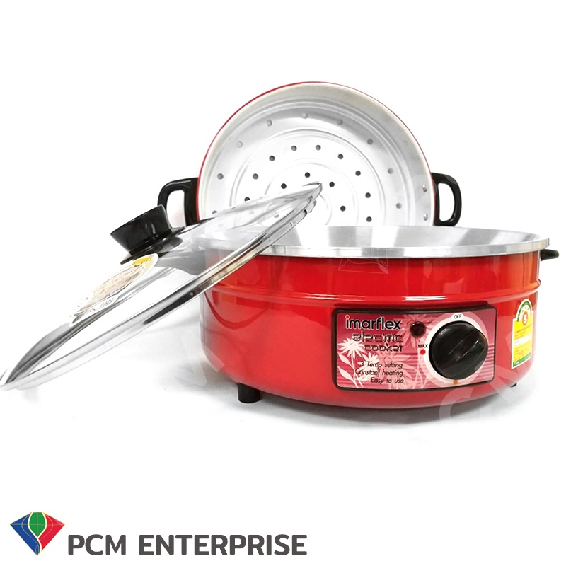 Imarflex [PCM] กะทะไฟฟ้า กระทะไฟฟ้าเอนกประสงค์ 3 ชั้น 3 ลิตร รุ่น MP-18 - pcmenterprise - ThaiPick