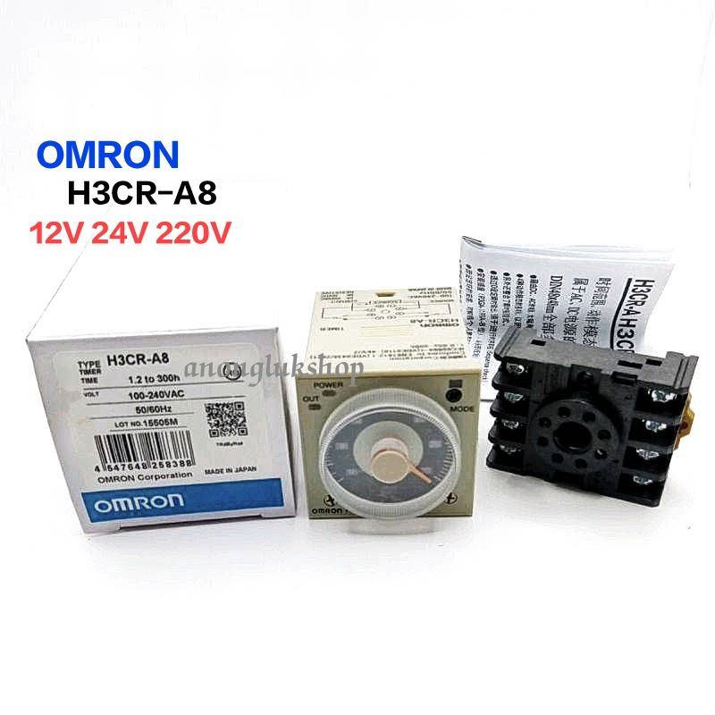 OMRON H3CR-A8 On Delay ทามเมอร์แบบอนาล็อค 1.2s-300h พร้อมฐาน 12V 24V 220V - anonglukshop - ThaiPick