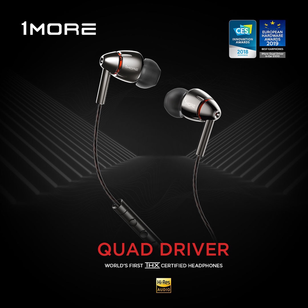 หูฟังอินเอียร์ แบบมีสาย 1MORE E1010 พร้อมไมโครโฟน คุณภาพสูง - wj0694.th - ThaiPick