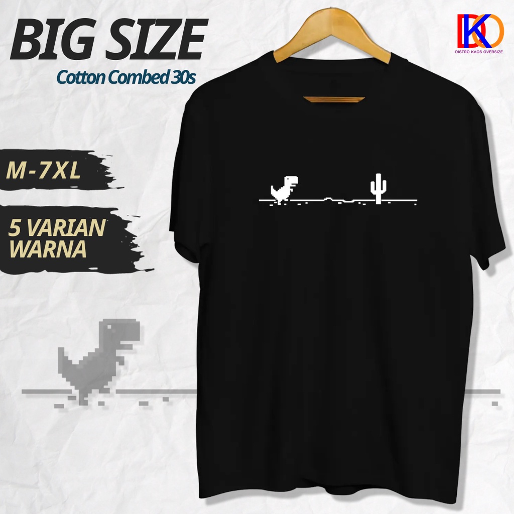 เสื้อยืดผ้าฝ้าย แขนสั้น พิมพ์ลายไดโนเสาร์ ขนาดใหญ่ ใส่สบาย ไซซ์ M L XL 2XL 3XL 4XL 5XL 6XL 7XL ...