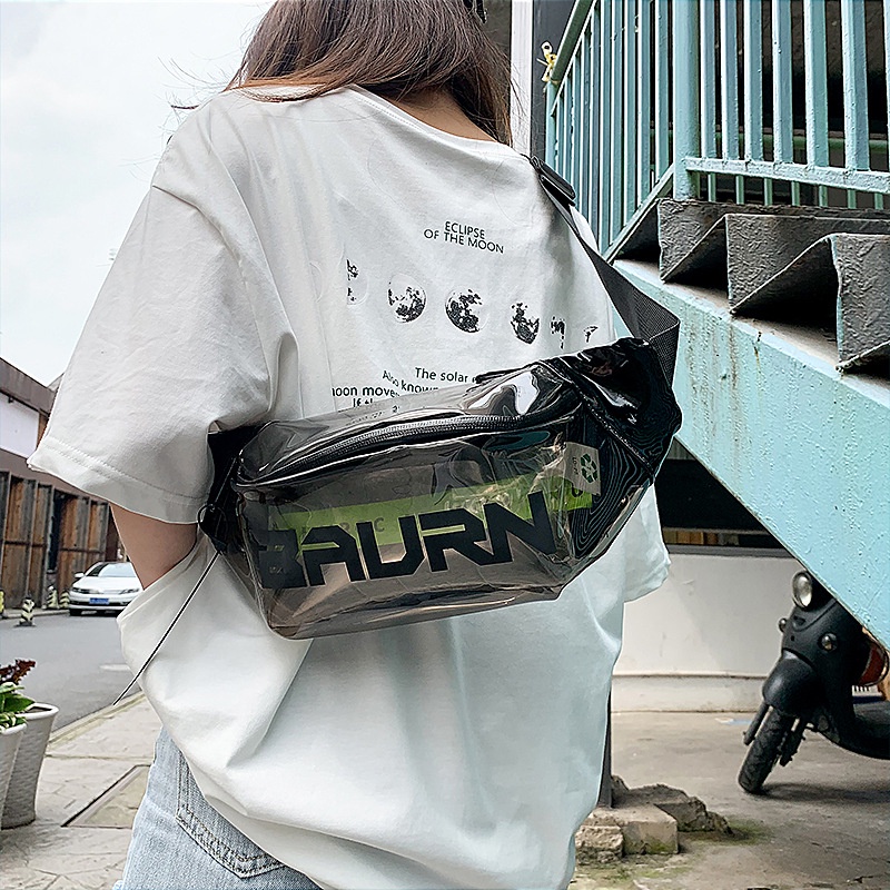 Iug Ulzzang กระเป๋าคาดอก Pvc กันน้ํา และใส แฟชั่นสําหรับผู้ชาย - hjxhl1 ...
