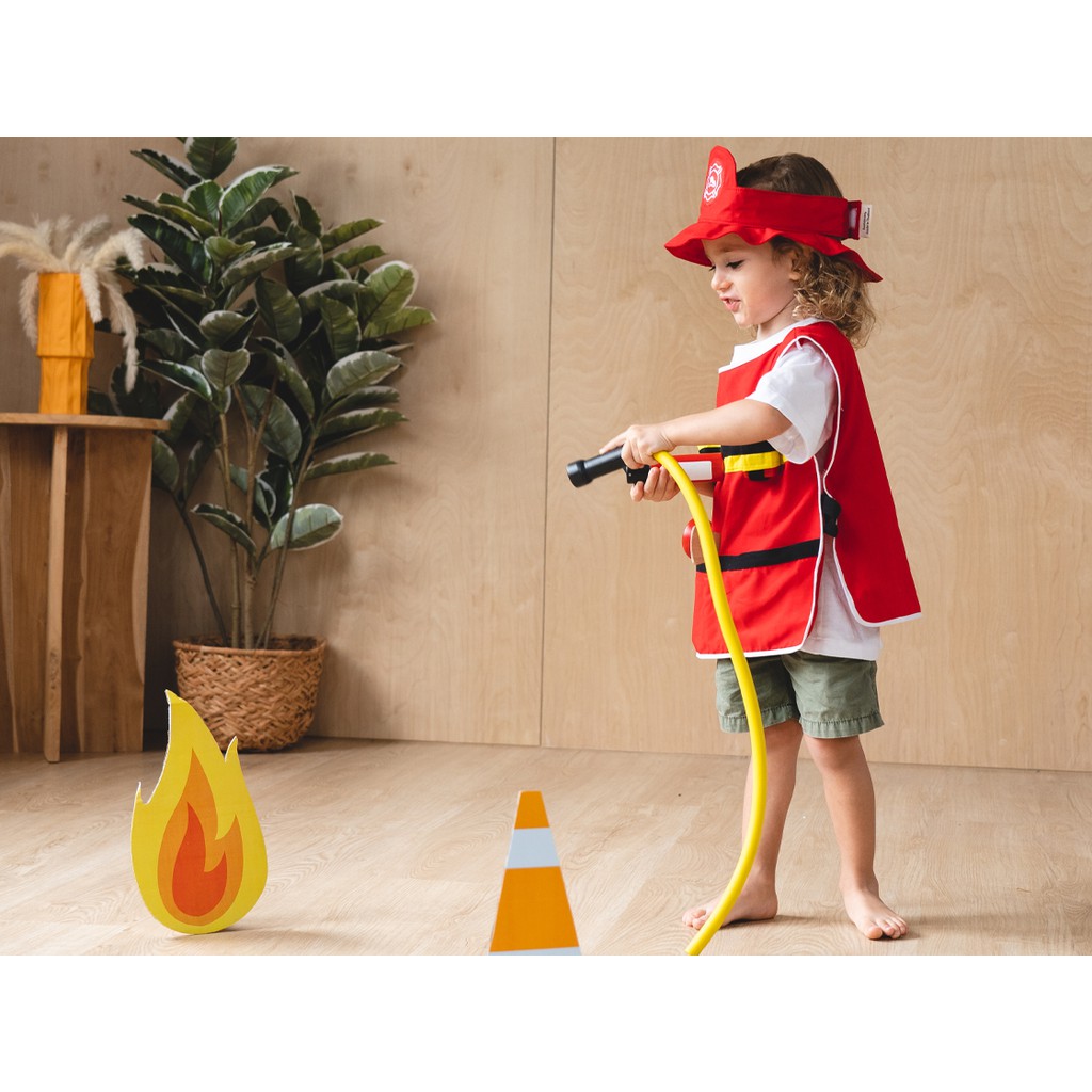 PlanToys Fire Fighter Play Set ของเล่นไม้เสริมพัฒนาการชุดอุปกรณ์นักดับเพลิง สำหรับเด็กอายุ 3 ขวบ ...