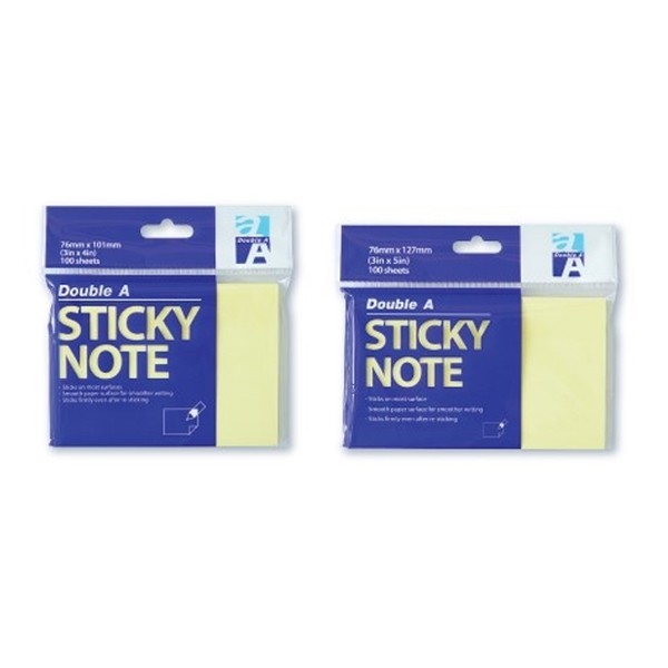 Double A Sticky Note ขนาด 3x4 นิ้ว และ ขนาด 3x5 นิ้ว | Shopee Thailand