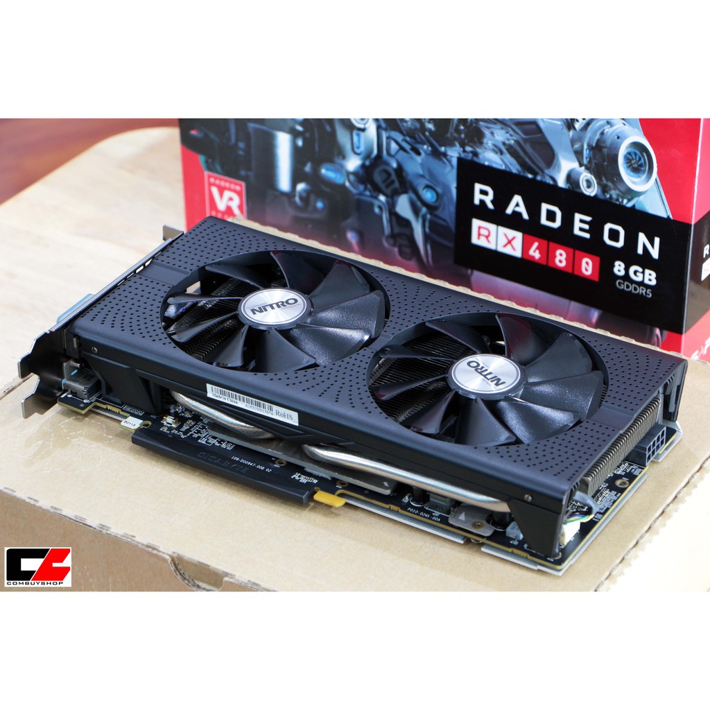 VGA SAPPHIRE NITRO+ RADEON RX480 OC 8GB GDDR5 [ ครบกล่อง รูปทรงสวยมาก ...