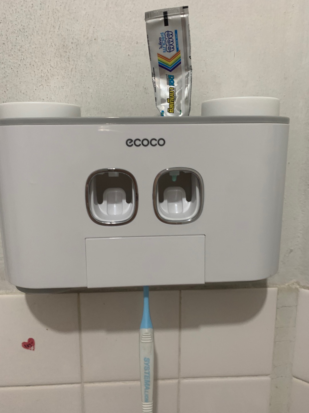 ECOCO อุปกรณ์เก็บแปรงสีฟัน ที่บีบยาสีฟัน อัตโนมัติ E1802 | Shopee Thailand