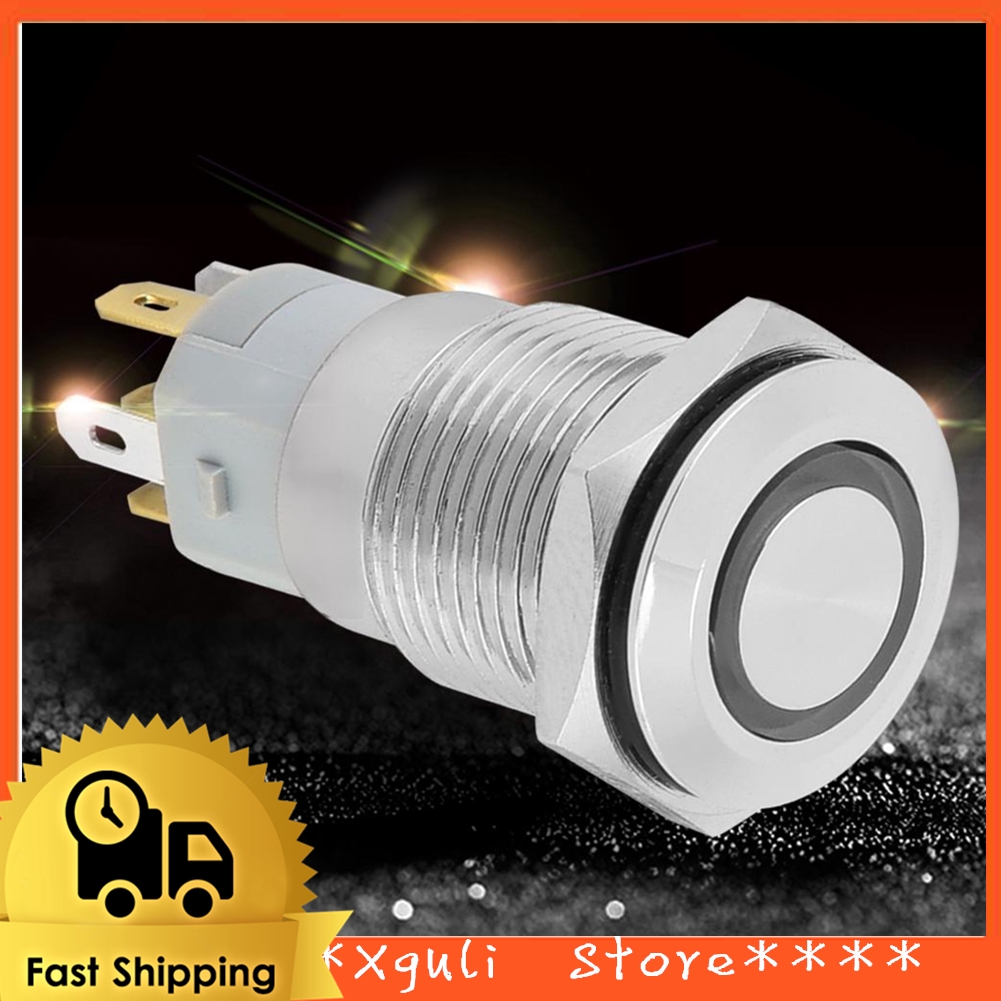 LED Power Push Button 6A/125VAC 1pc 10mm 18mm 1* 36mm 16mm LED Power ...