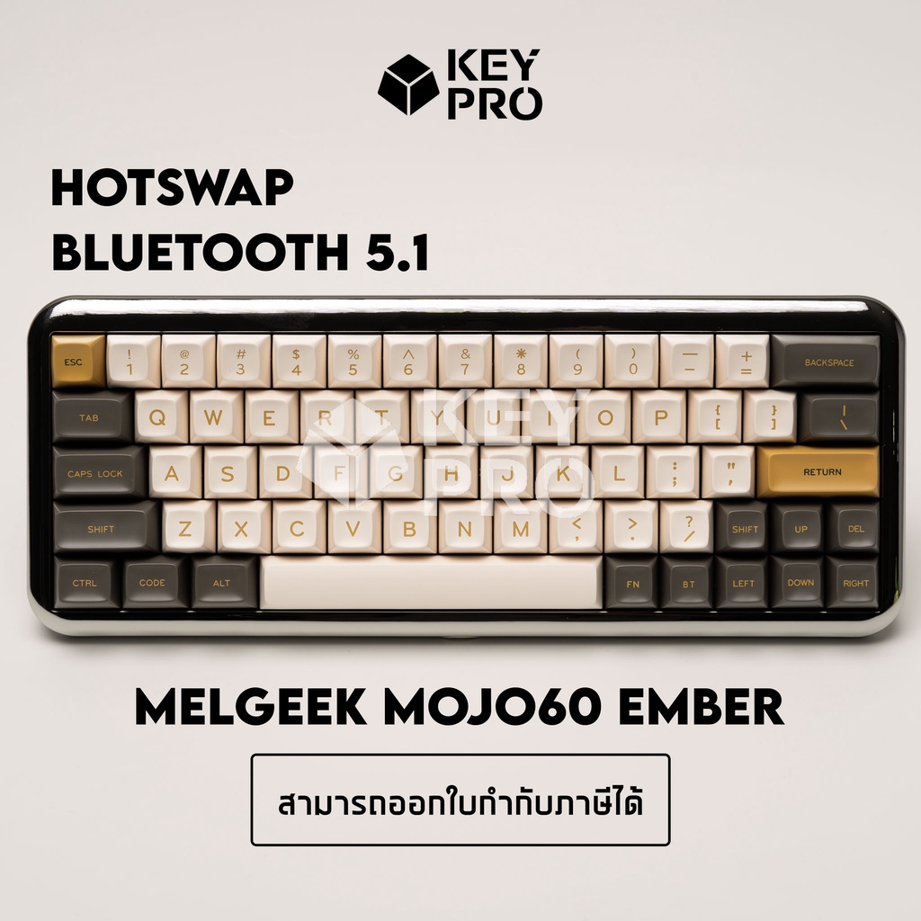 คีย์บอร์ด Melgeek Mojo60 Ember RGB Hotswap 5.1 Bluetooth Wireless Mechanical Keyboard ...