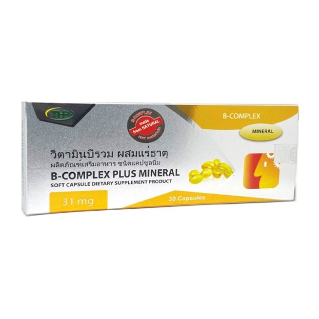 THP B-COMPLEX PLUS MINERAL วิตามินบีรวม ผสมแร่ธาตุ 30 Capsules ...