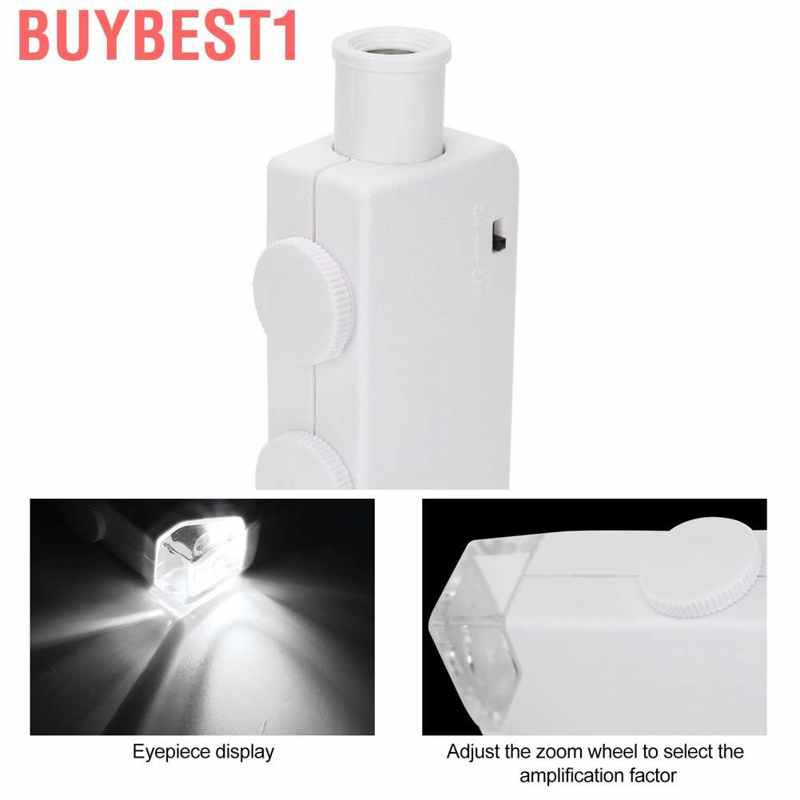 Buybest1 160‑200X Adjustable Zoom Magnifier with LED Light Mini ...