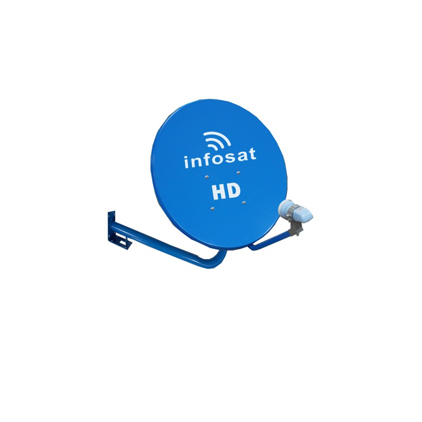Infosat KU-BAND 60 cm.ยึดผนัง Infosat HD-X168 กล่องทีวีดาวเทียมไฮบริด ...