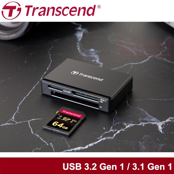 TRANSCEND CARD READER EXTERNAL USB 3.2 Gen 1 3.1 Gen 1 การ์ดรีดเดอร์ ...