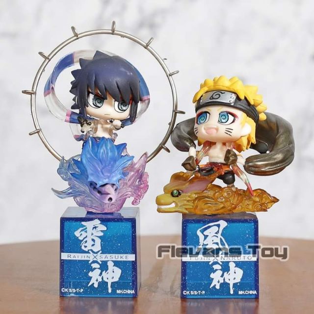 NARUTO Shippuden Fujin Naruto Raijin Sasuke PVC Figures Collectible ...