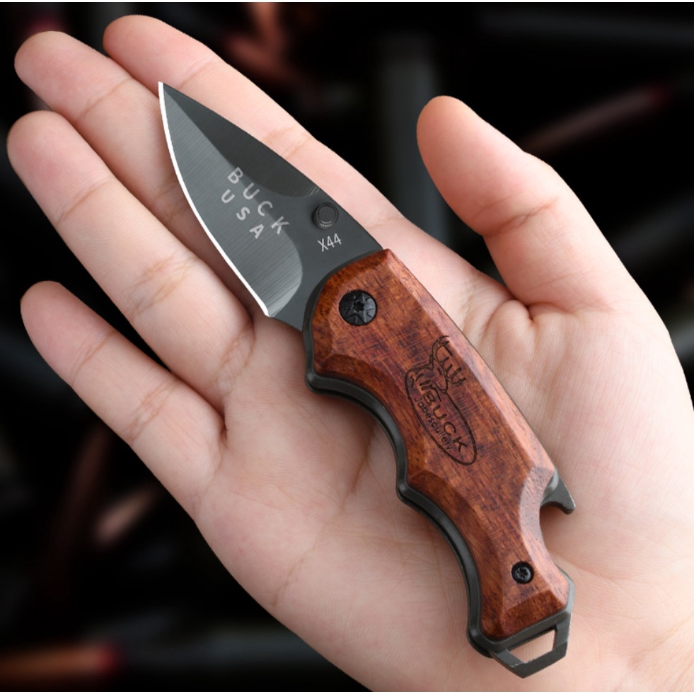 มีดพับเล็ก BUCK x44 ด้ามไม้ มีดพก เอนกประสงค์ อุปกรณ์แคมป์ปิ้งและเดิน ...