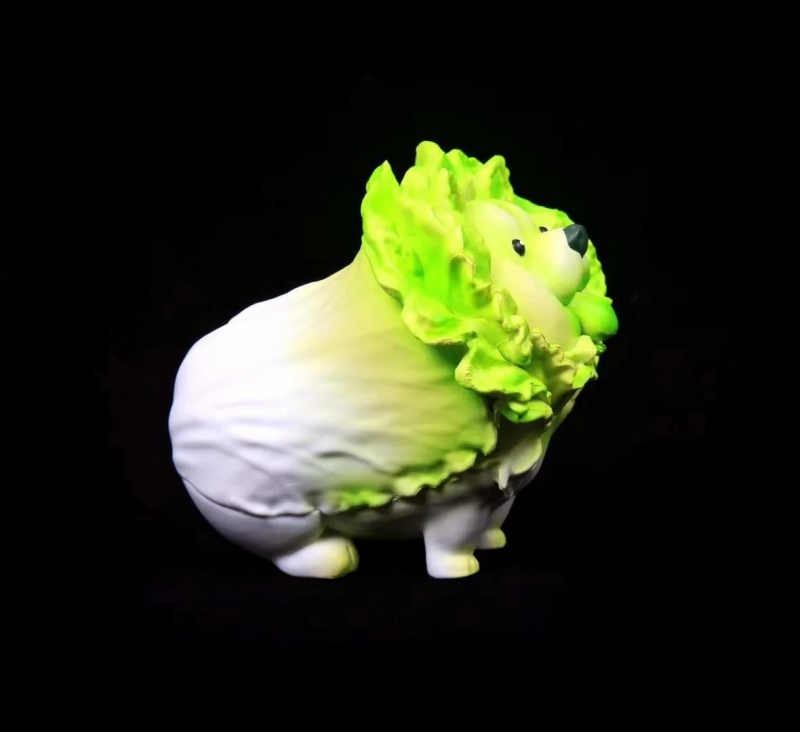 Cartoons Cabbage Dog Figure Lucky Ornaments Statue Auspicious Dog ...