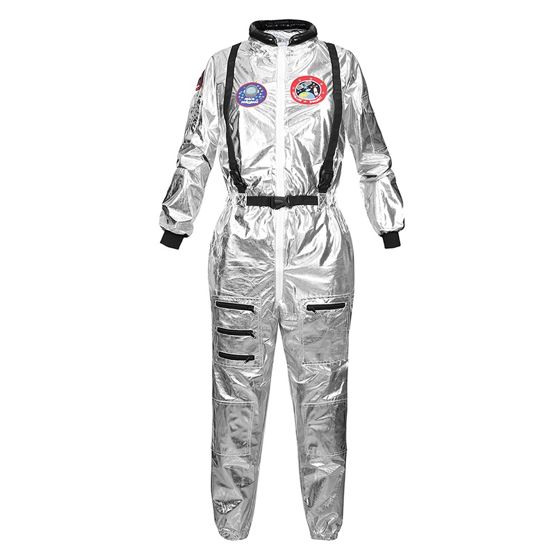 In Stockastronaut Costume Adult Silver Spaceman Costume Plus Size Women