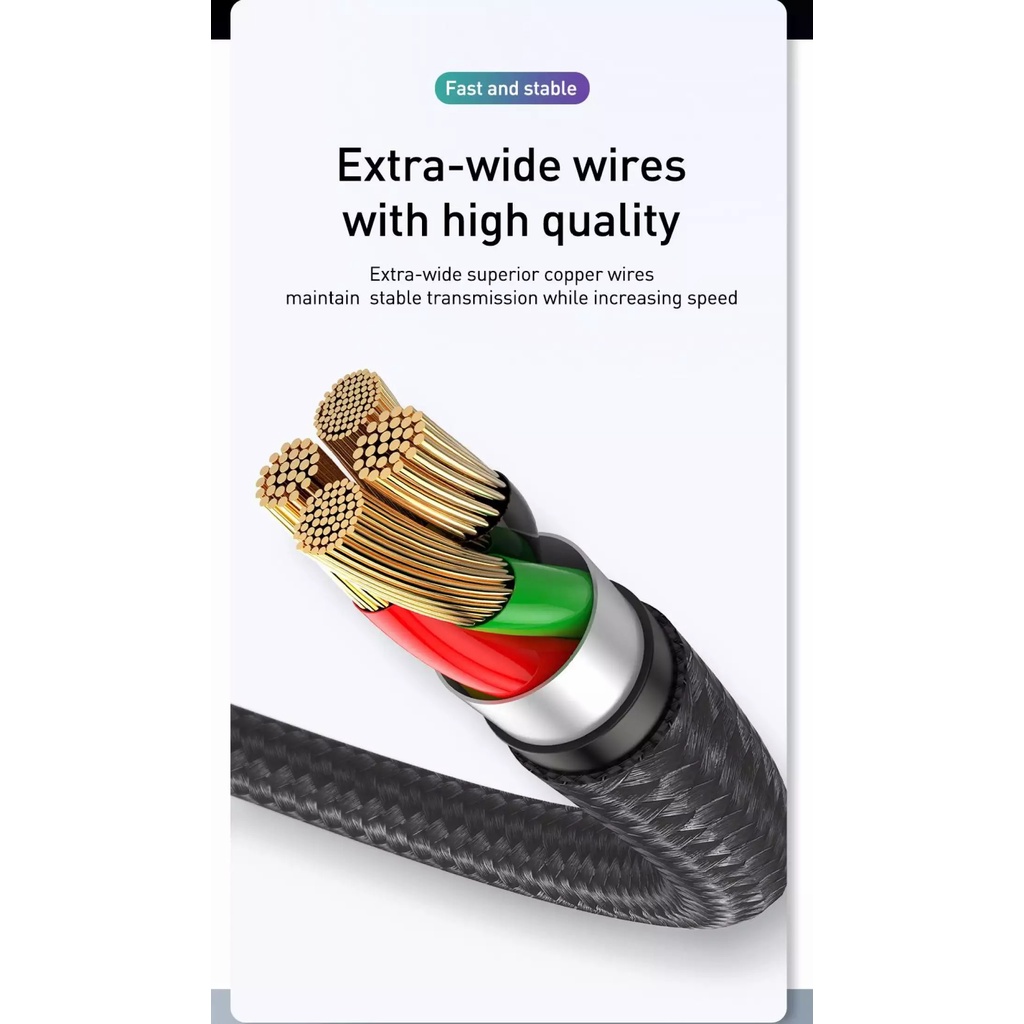 Baseus 3 in 1 USB To Type-C Micro USB iPhone Charger Data Cable 1.2M ...