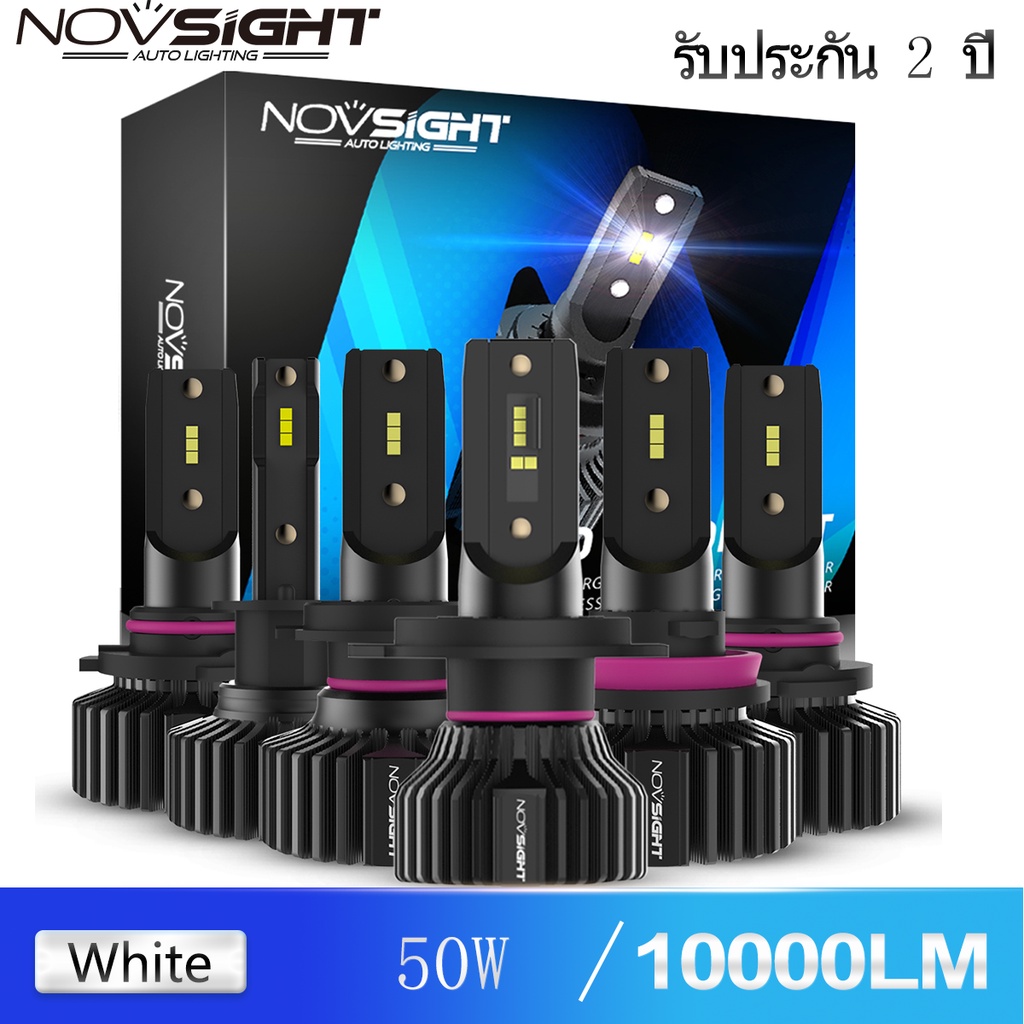 NovSight N31 H7 H4 H11 ไฟหน้ารถยนต์ LED หลอดไฟขนาดเล็ก 6500K10000LM 50W ...