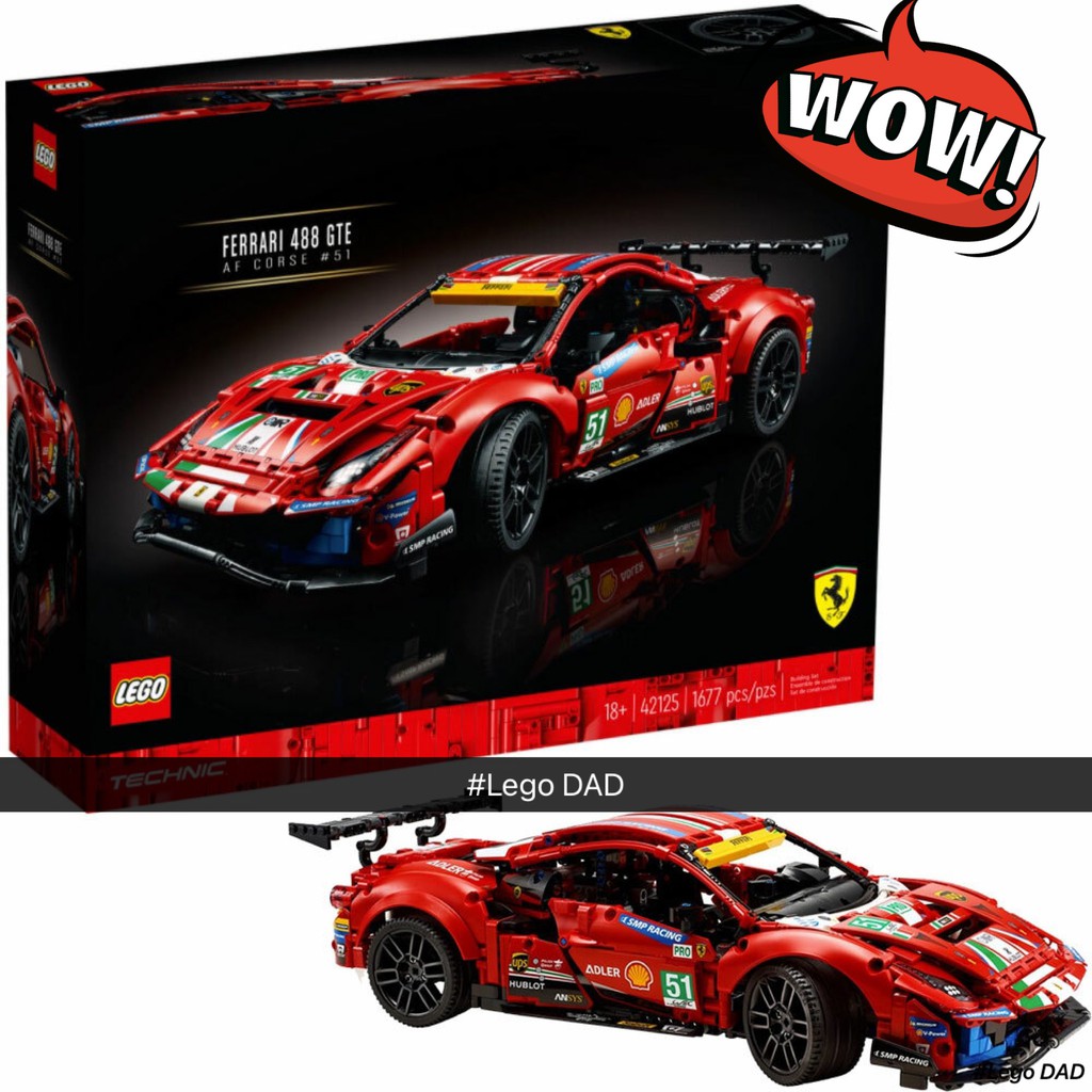 Lego Technic 42125 Ferrari 488 GTE “AF Corse #51” ของแท้ 100% | Shopee ...