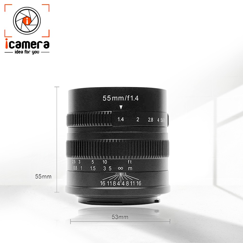 7Artisans Lens 55 mm. F1.4 For Mirrorless หน้าชัดหลังเบลอ เลนส์มือหมุน ...