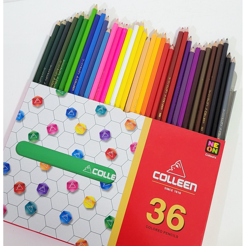Colleen สีไม้คอลลีน 36สี สีไม้คลอลีน ของแท้ พร้อมส่ง Colleen 36 Neon ...