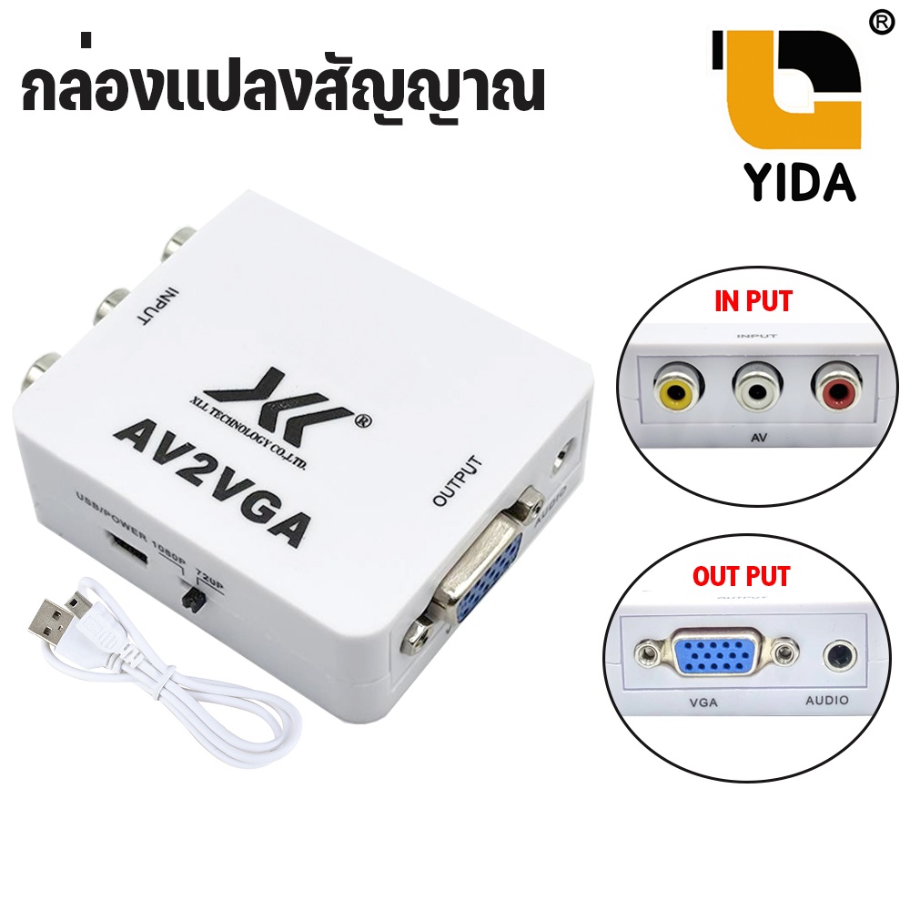 ตัวแปลงสัญญาณ เครื่องแปลงสัญญาณภาพ (Video Converters) VGA to AV เอชดีเอ็มไอ TO VGA สายต่อจอคอม ...